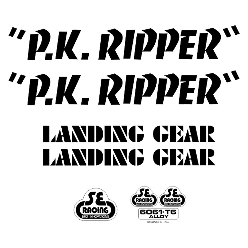 SE Racing Decal Set, PK Ripper Black - Paradise Bikes