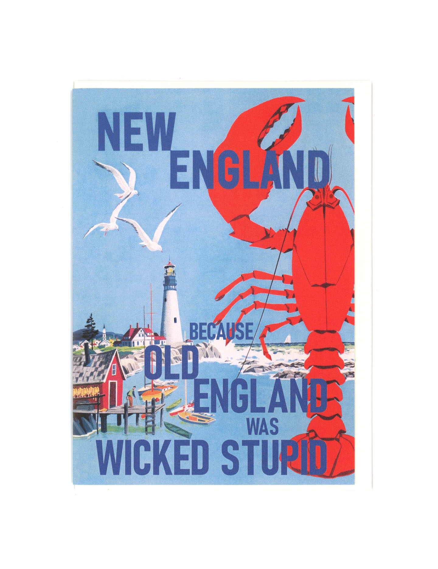 New England Old England Greeting Card - Home