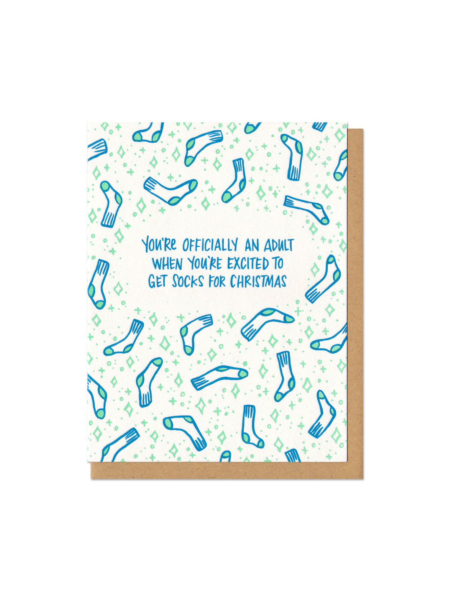 Christmas Socks Greeting Card Boxed Set of 6 - Home