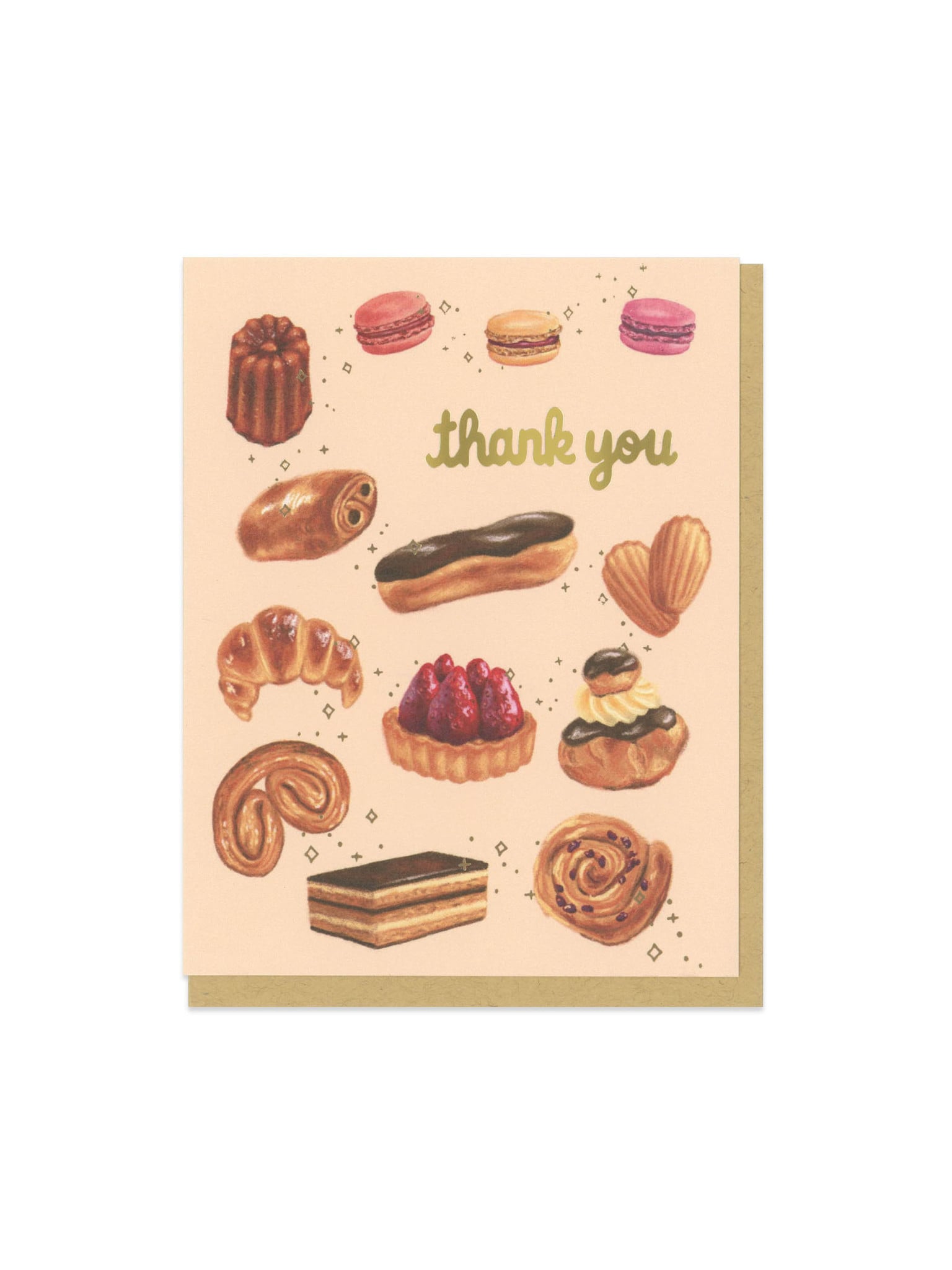Thank You Pastries Greeting Card - Home
