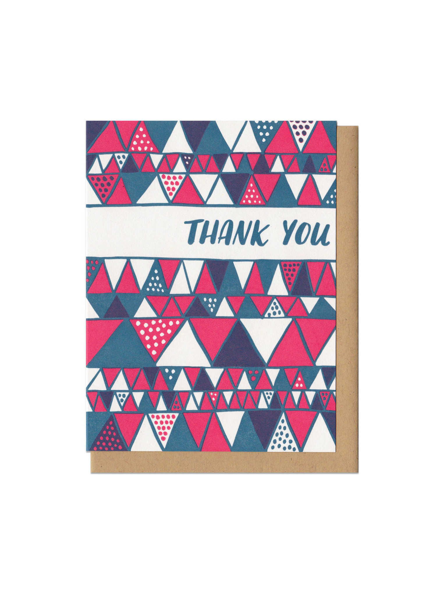 Thank You Triangles Greeting Card - Home