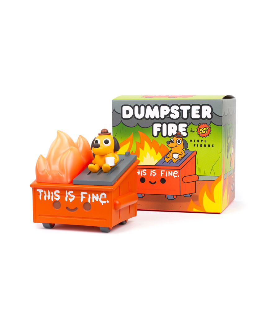 This Is Fine Dumpster Fire Figure - Home