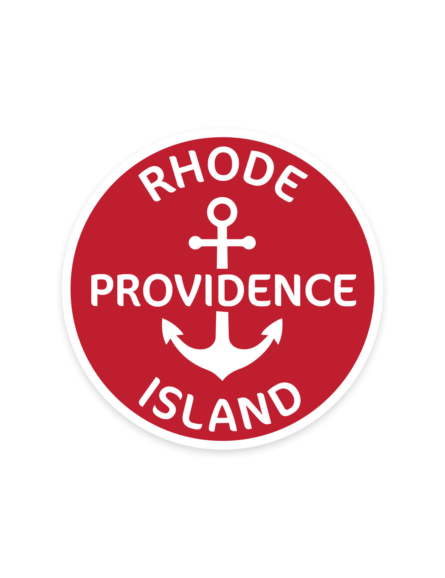 Providence, RI Red Anchor Sticker - Home