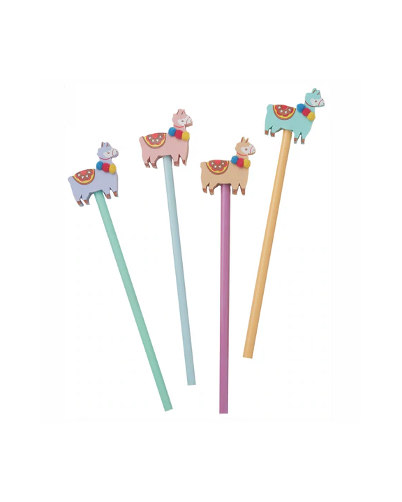 Llama Eraser and Pencil Set - Home
