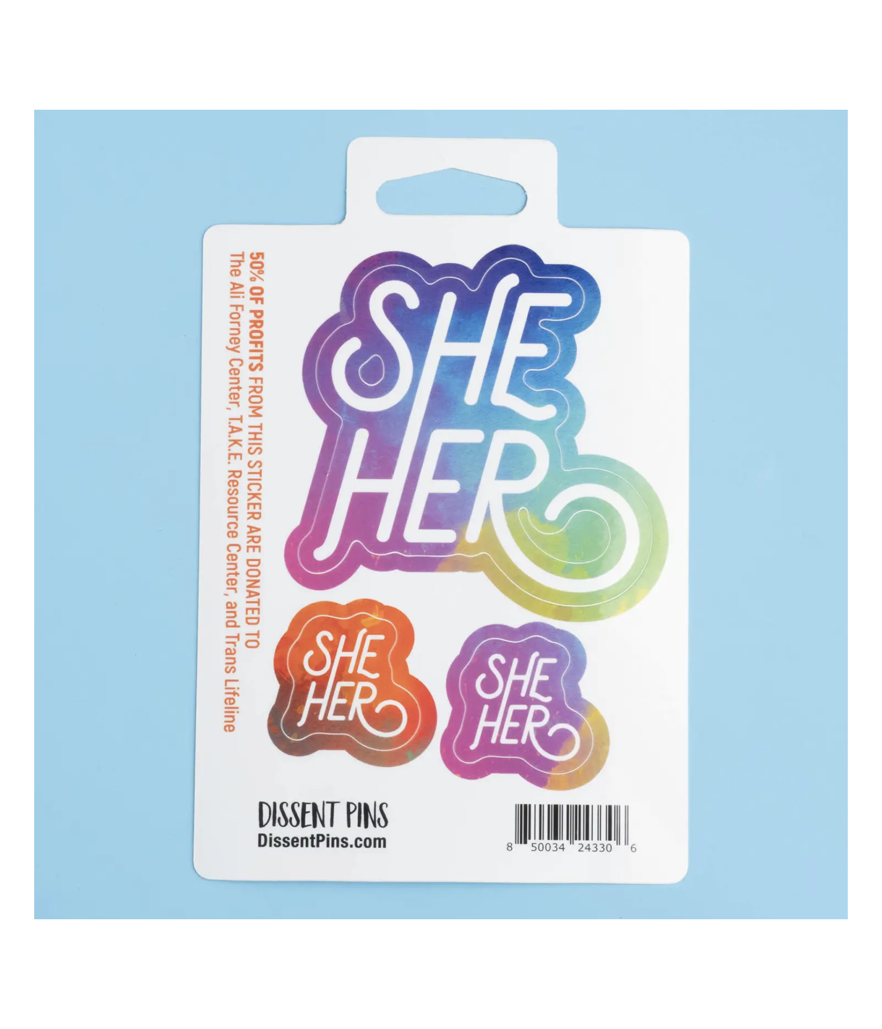 Pronoun Sticker Sheet - She/Her - Home