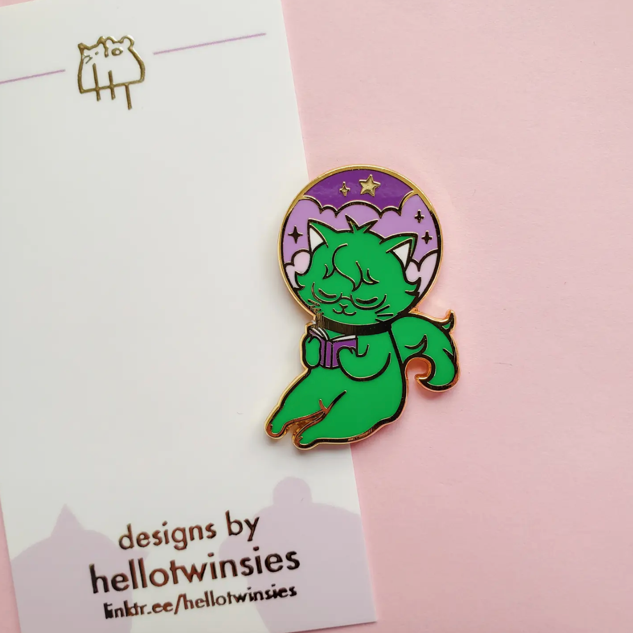 Astro Naya Cat Enamel Pin Home