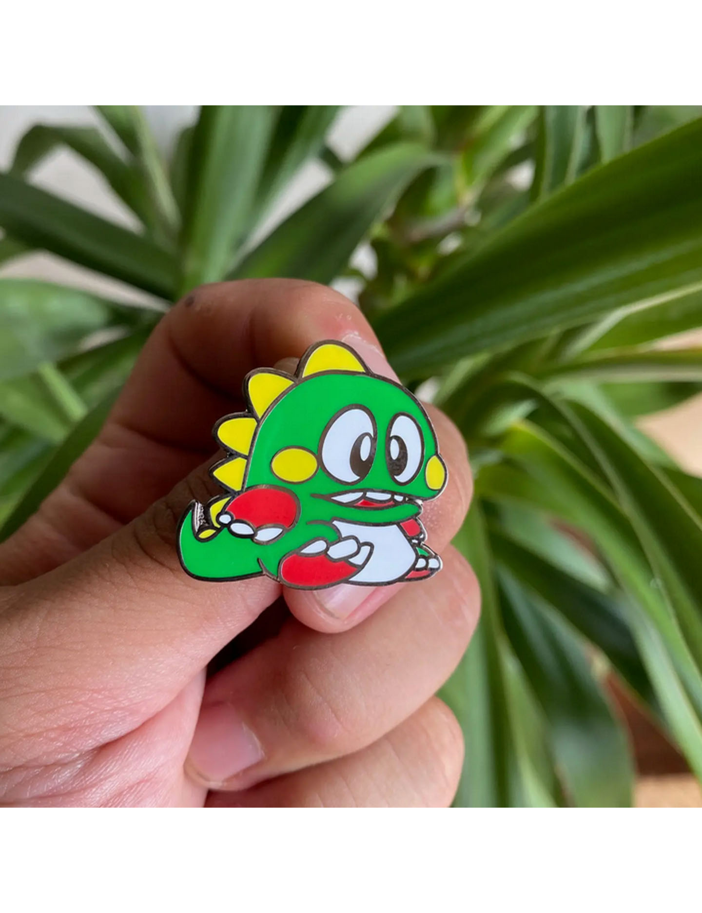 Bubble Bobble Dino Enamel Pin - Home