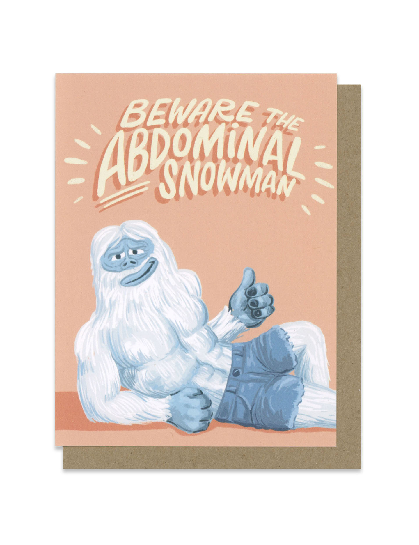 Abdominal Snowman Greeting Card - Home