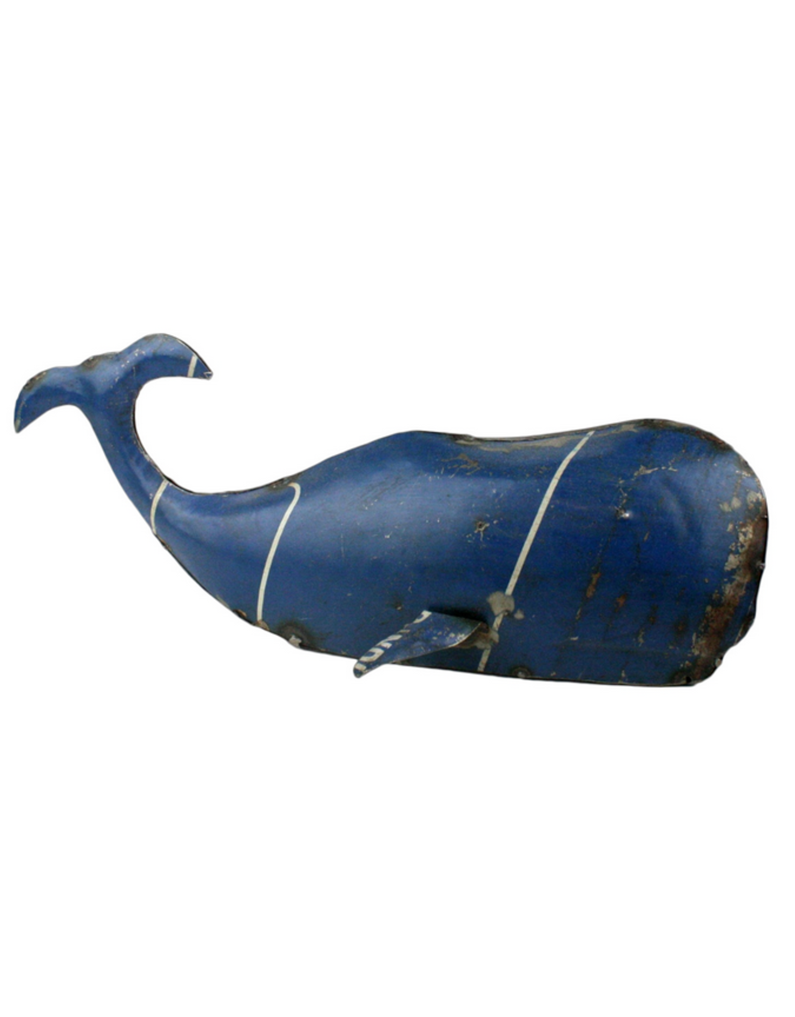 Reclaimed Metal Whale Small Home