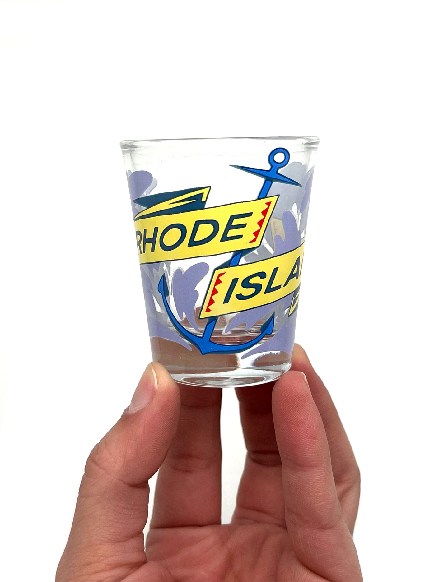 Rhode Island Anchor Shot Glass - Home