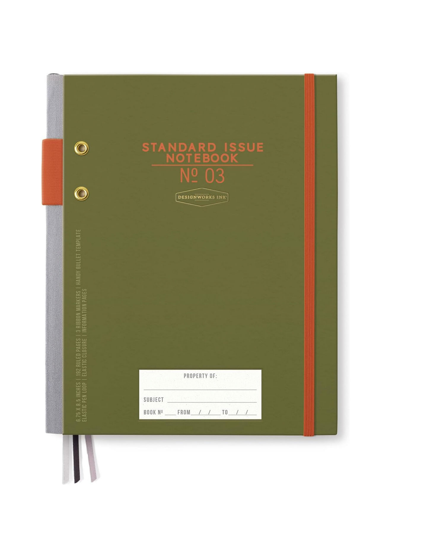 Standard Issue Notebook No. 03 - Army Green + Chili - Home