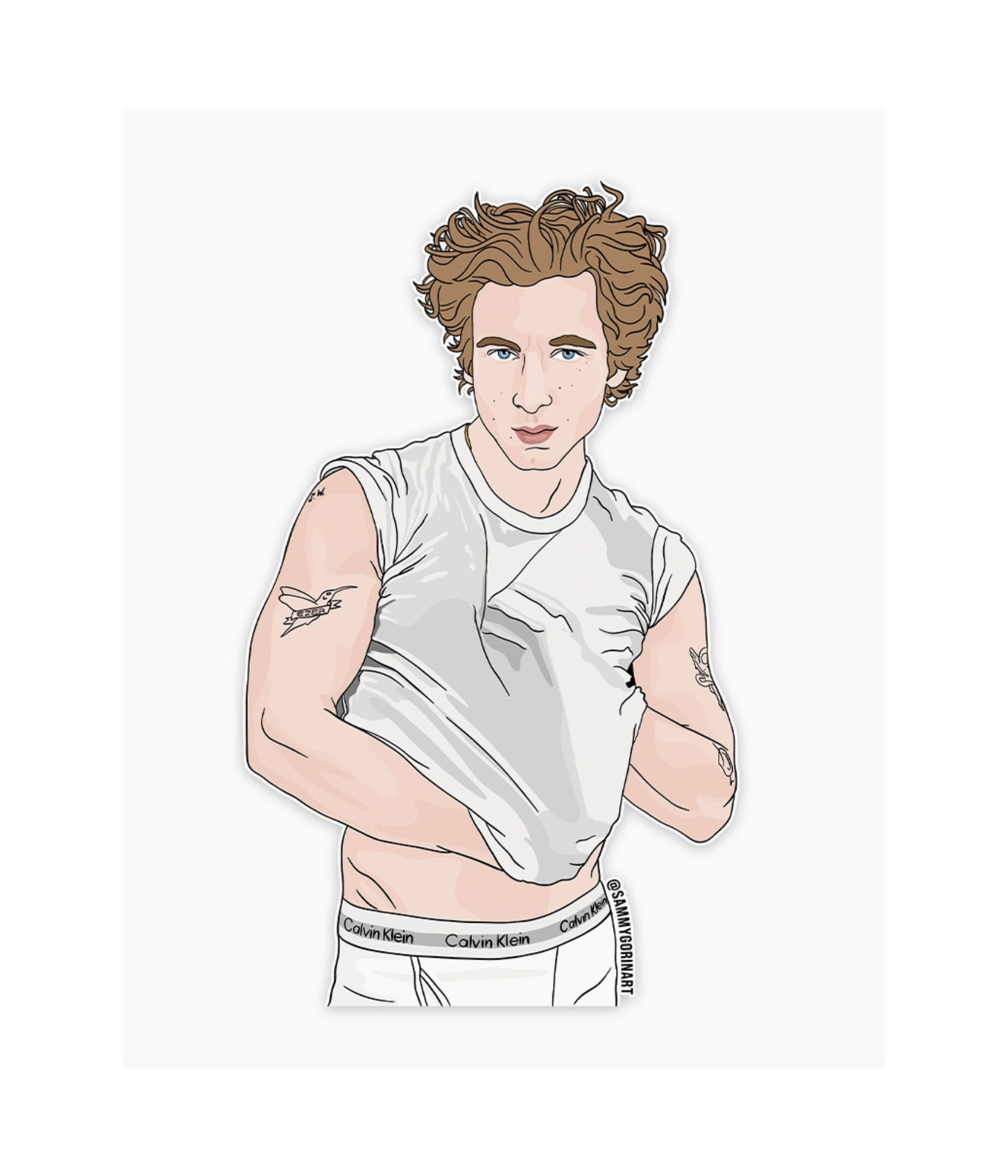 Jeremy Allen White Calvin Klein Sticker - Home