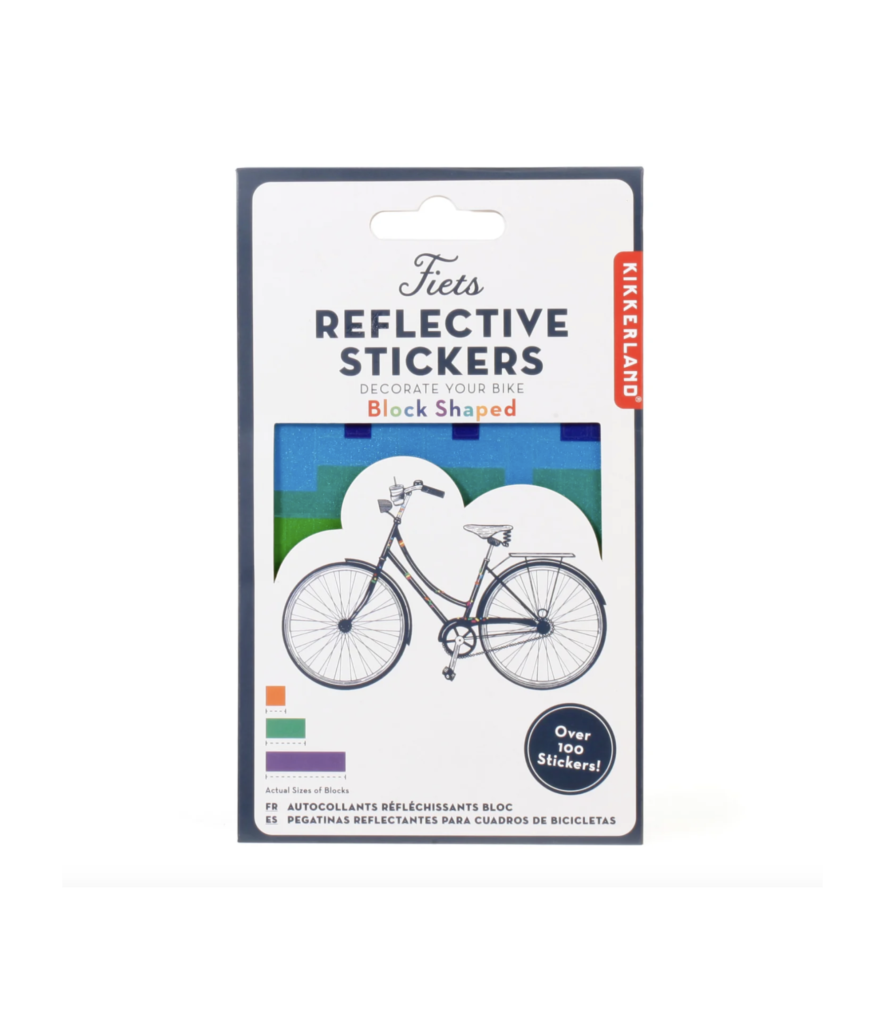 Bike Reflector Stickers - Rainbow Blocks - Home