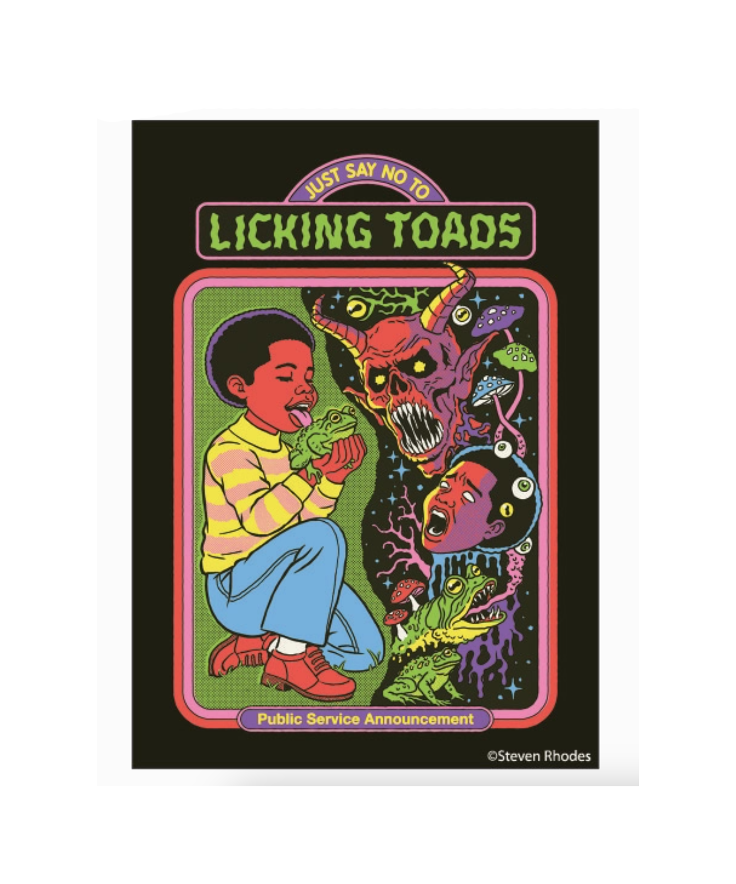Just Say No To Licking Toads Magnet - Home