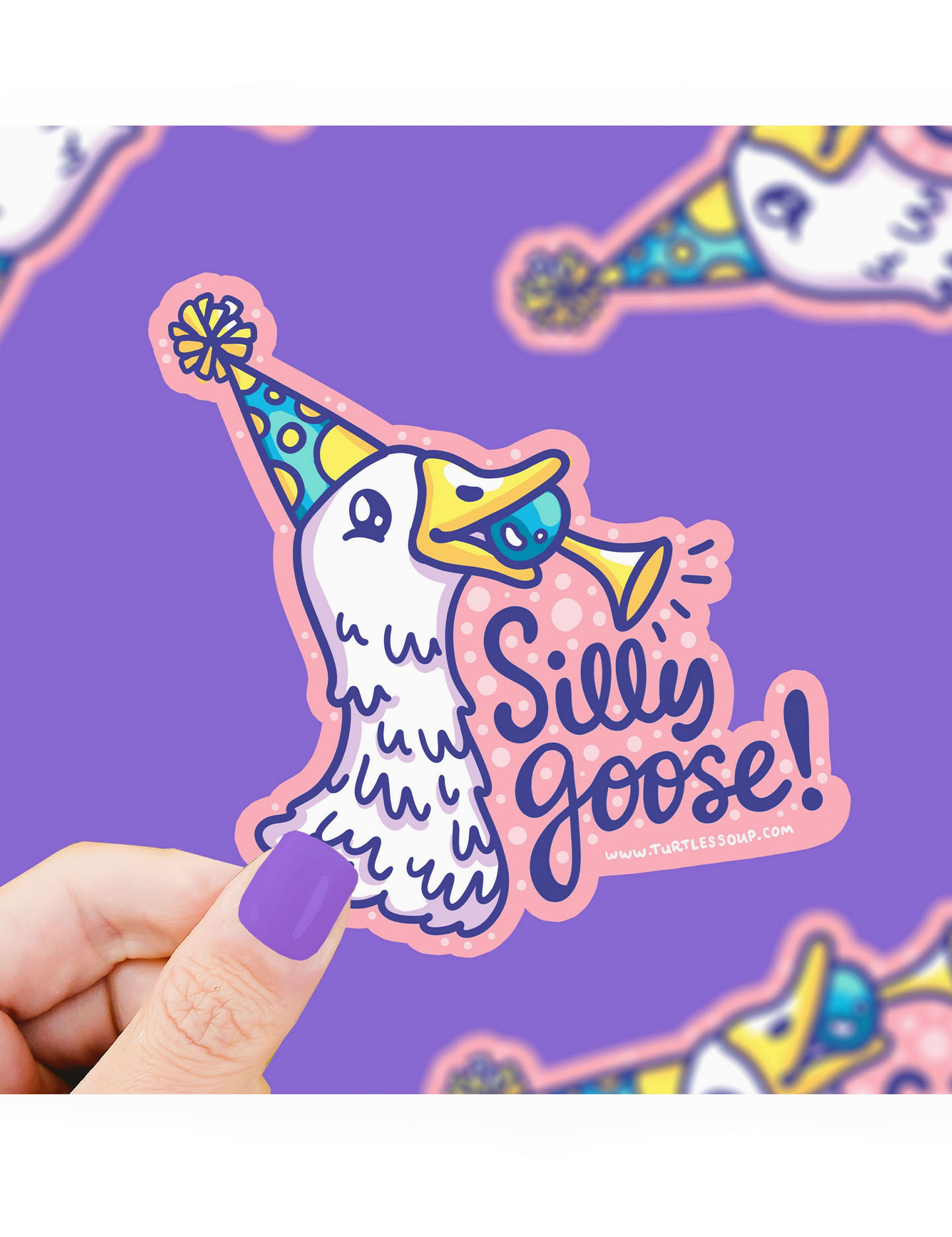 Silly Party Goose Sticker - Home