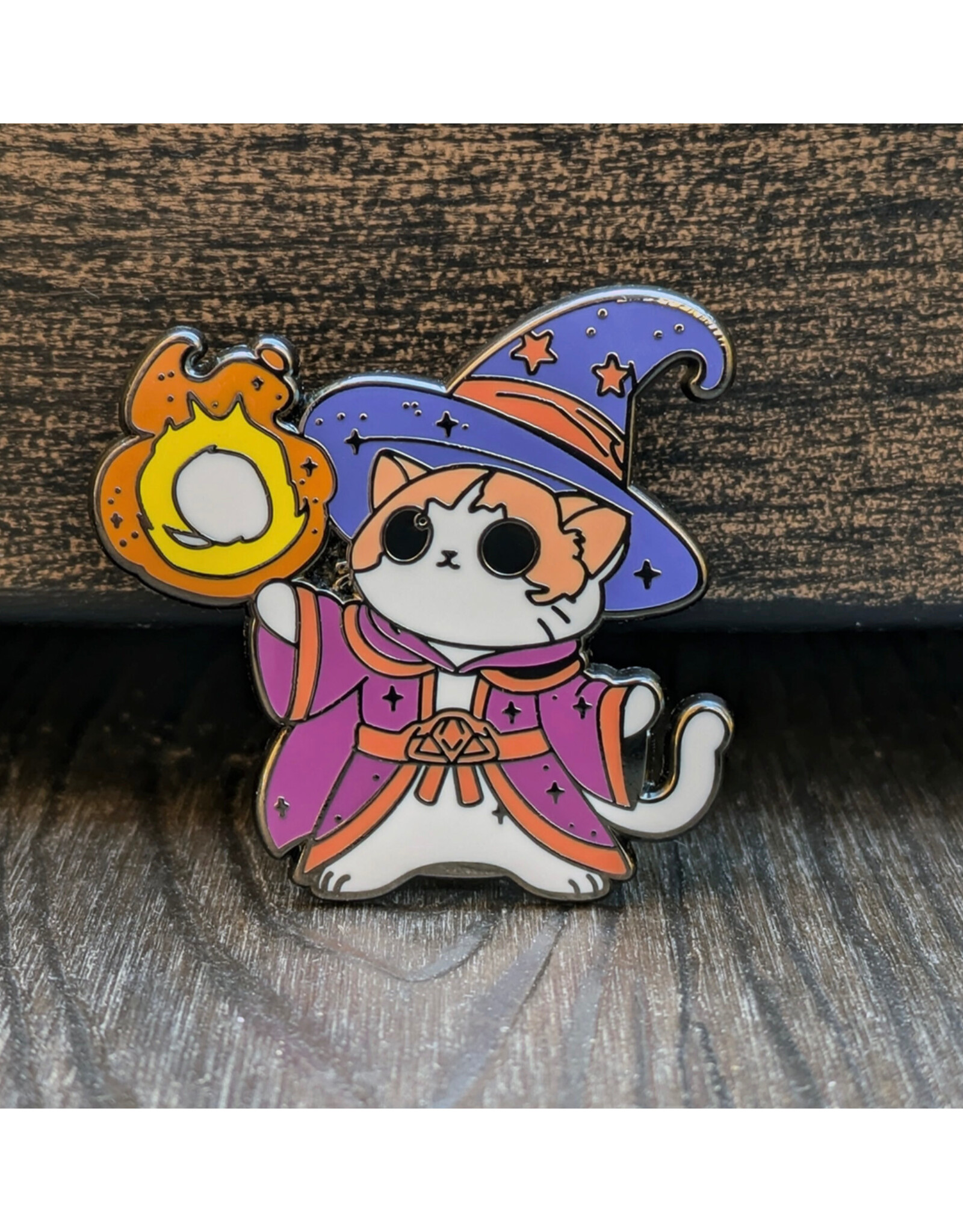 Wizard Cat Enamel Pin - Home