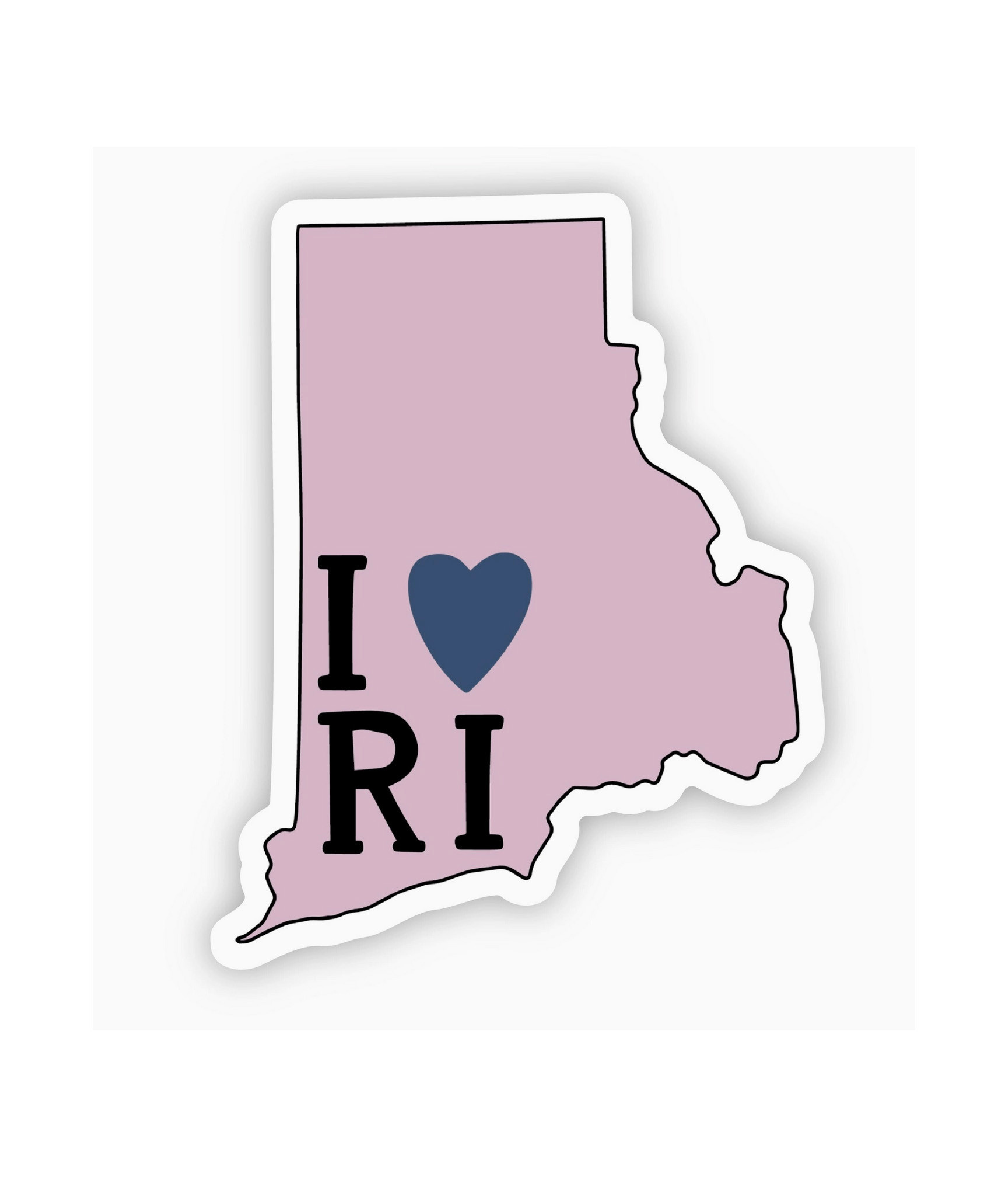 I Love Rhode Island Pink Sticker - Home