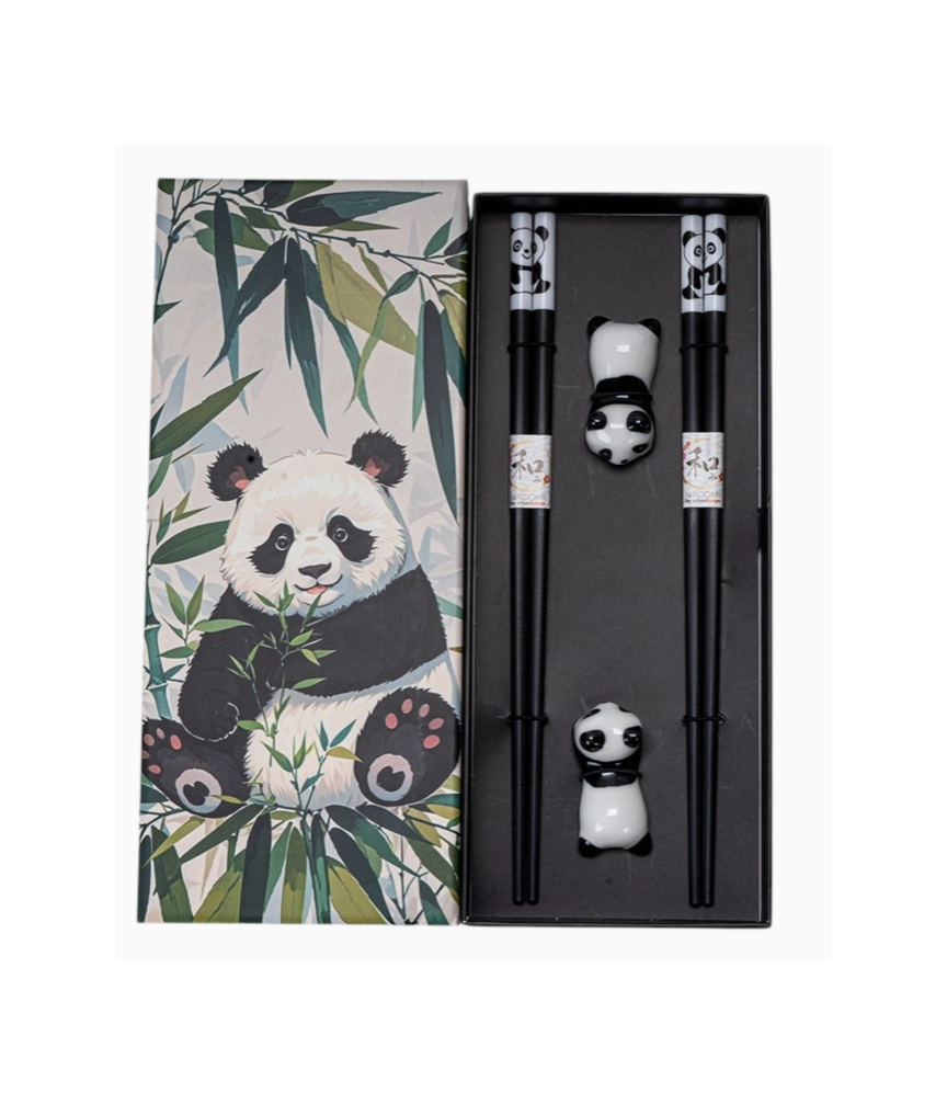 Panda Chopstick Rest & Chopsticks Set of 2 - Home