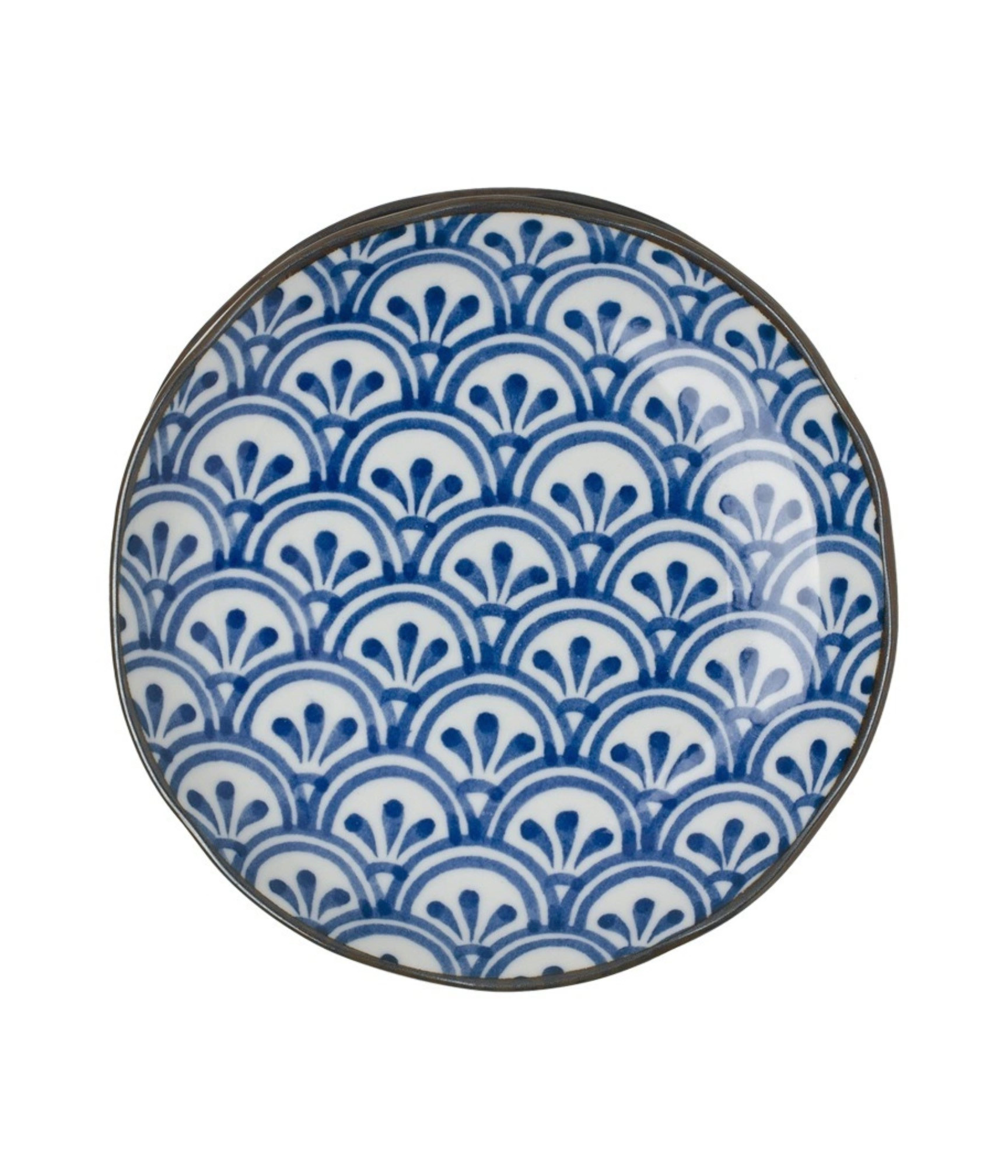 Monyou 6.5" Hana Seigaiha Plate - Home