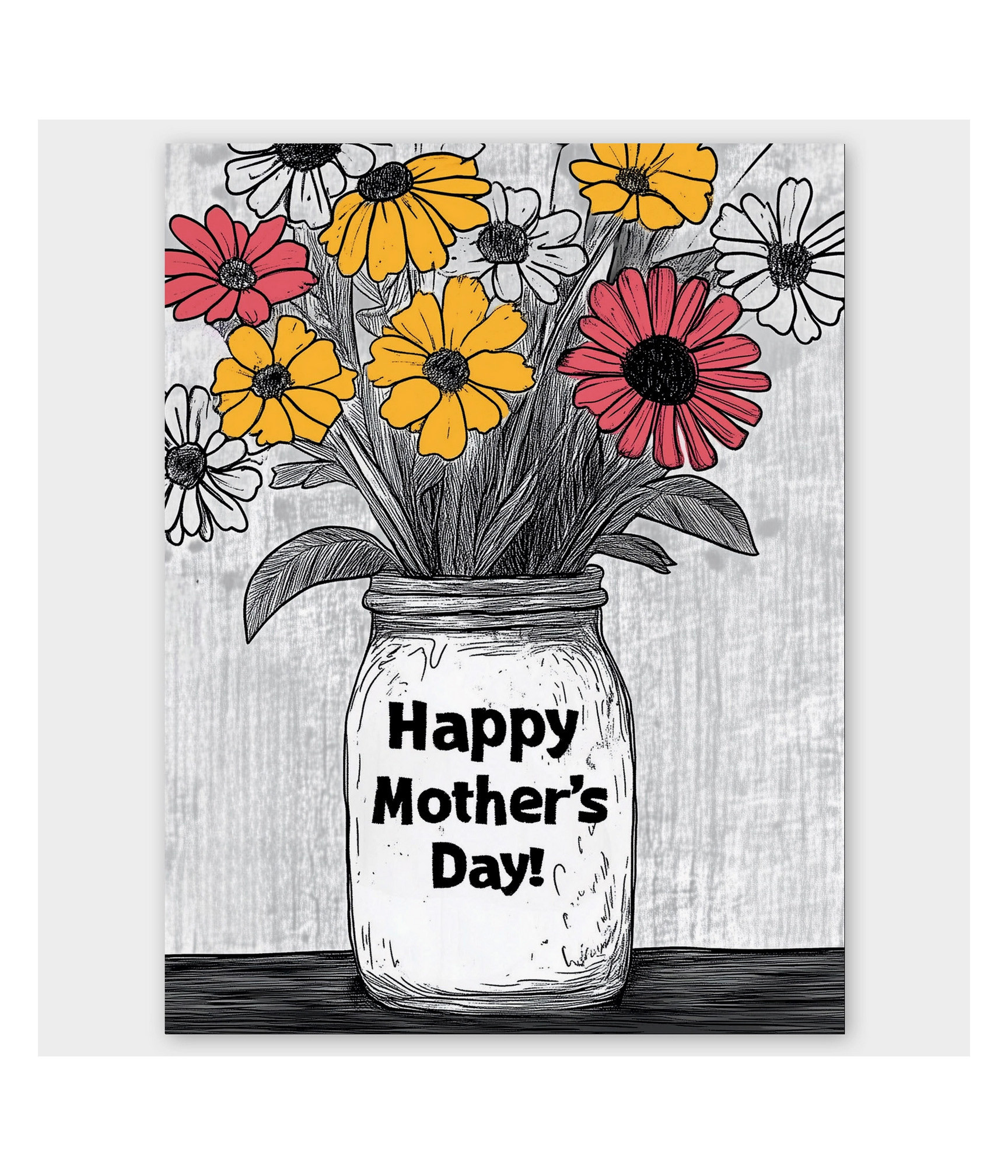 Happy Mother's Day Mason Jar Greeting Card - Home