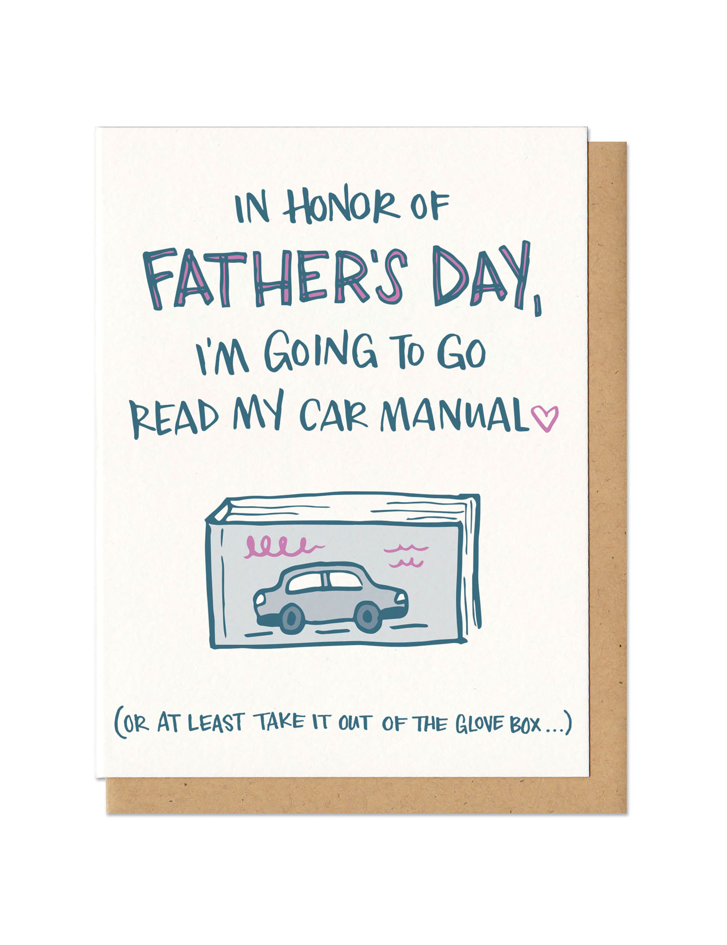 Car Manual Father's Day Greeting Card - Home