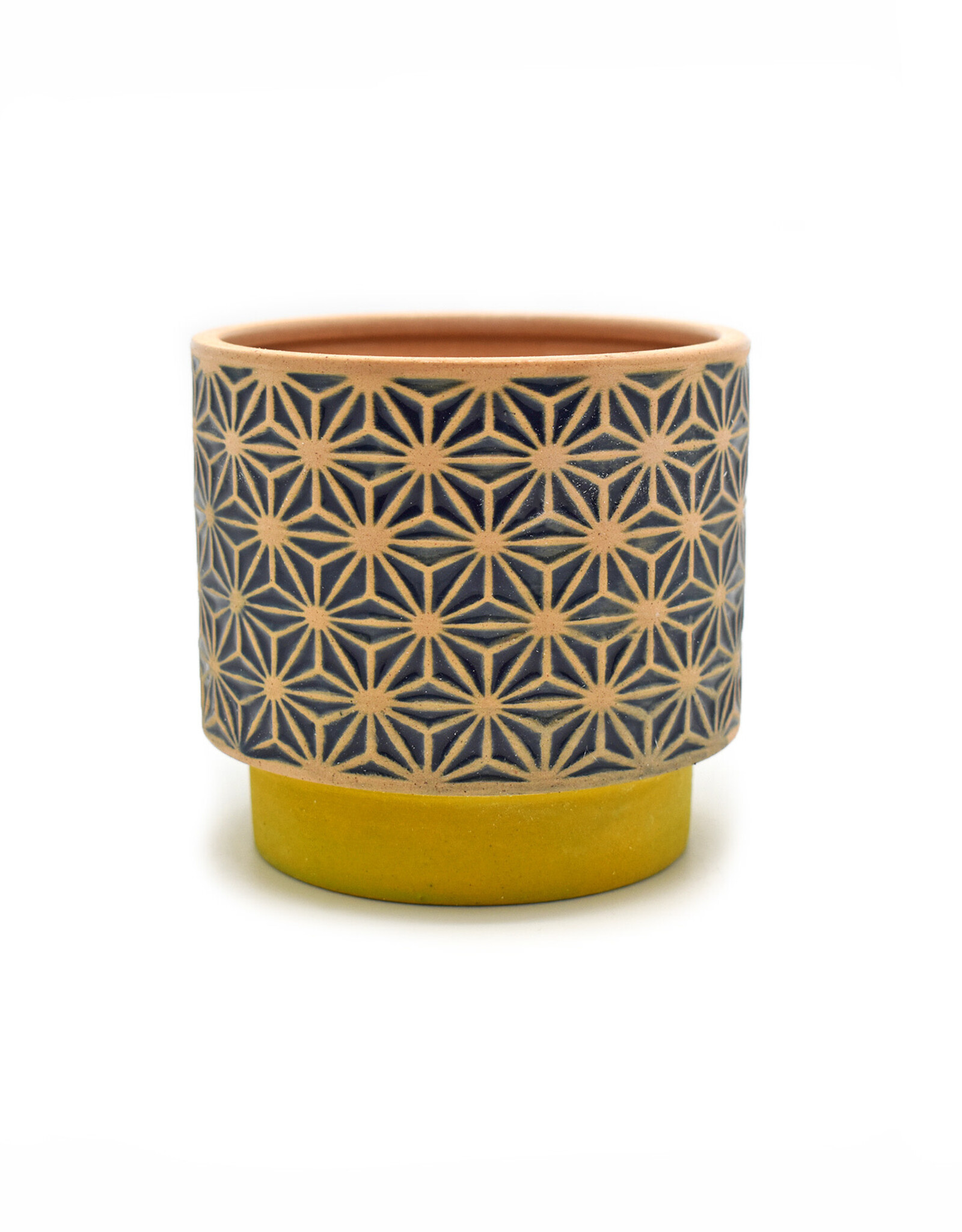 Mid Century Stoneware Pot - Navy - Home