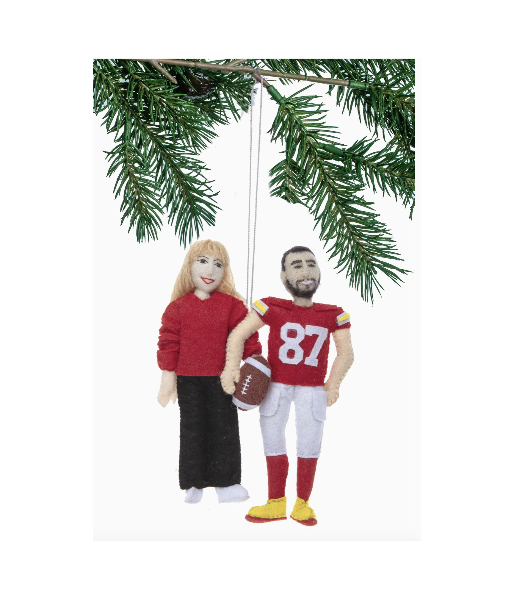 Taylor and Travis Felt Ornament - Home