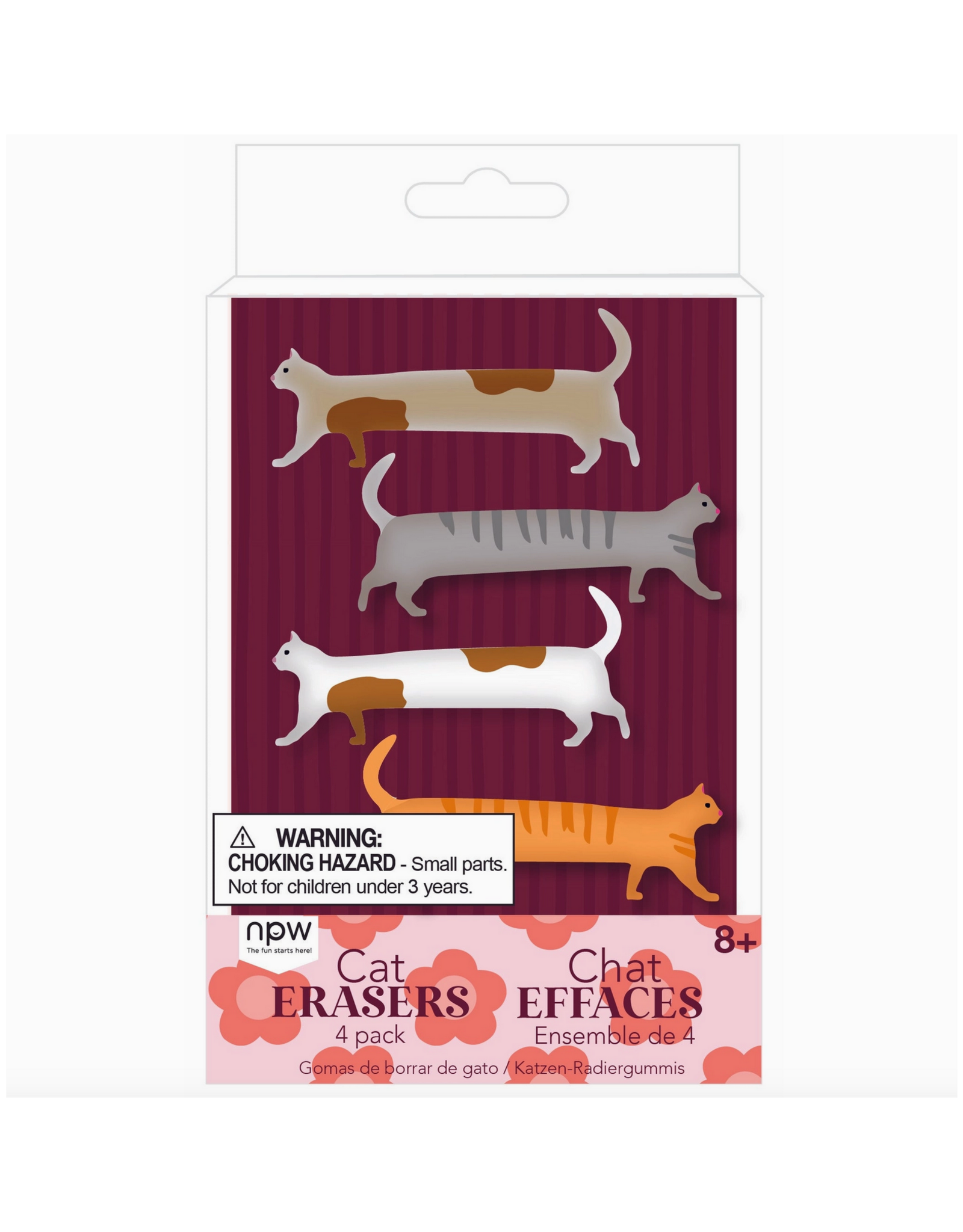 Cat Erasers Set of 4 - Home