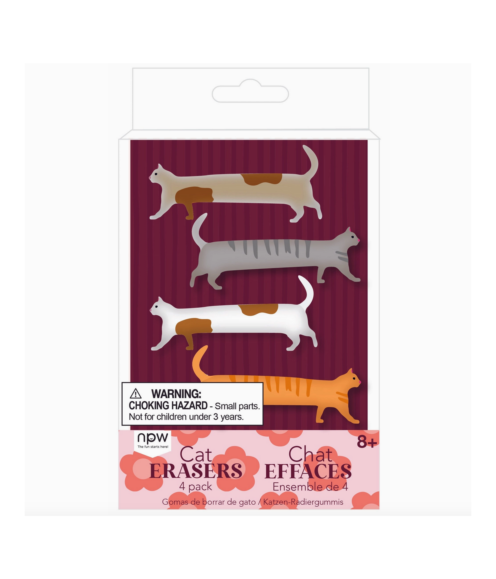 Cat Erasers Set of 4 - Home