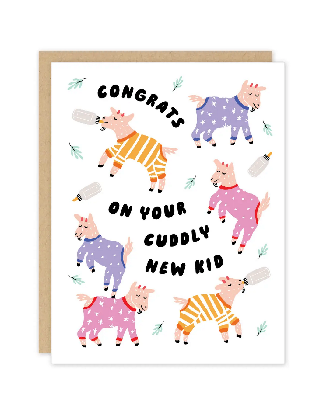 Congrats On Your Cuddly New Kid Greeting Card - Home
