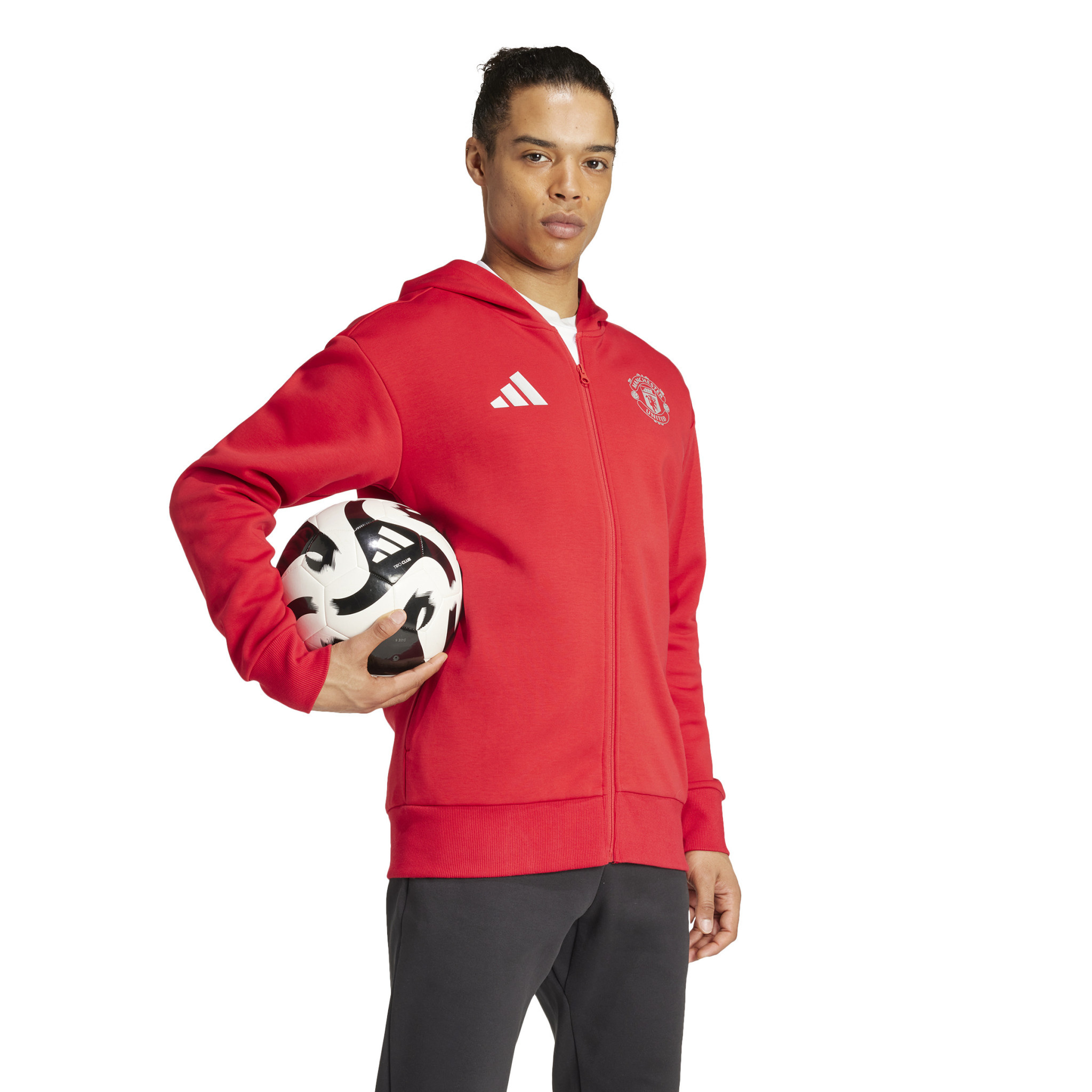 Adidas Manchester United 24/25 Anthem Hooded Jacket - SoccerWorld ...