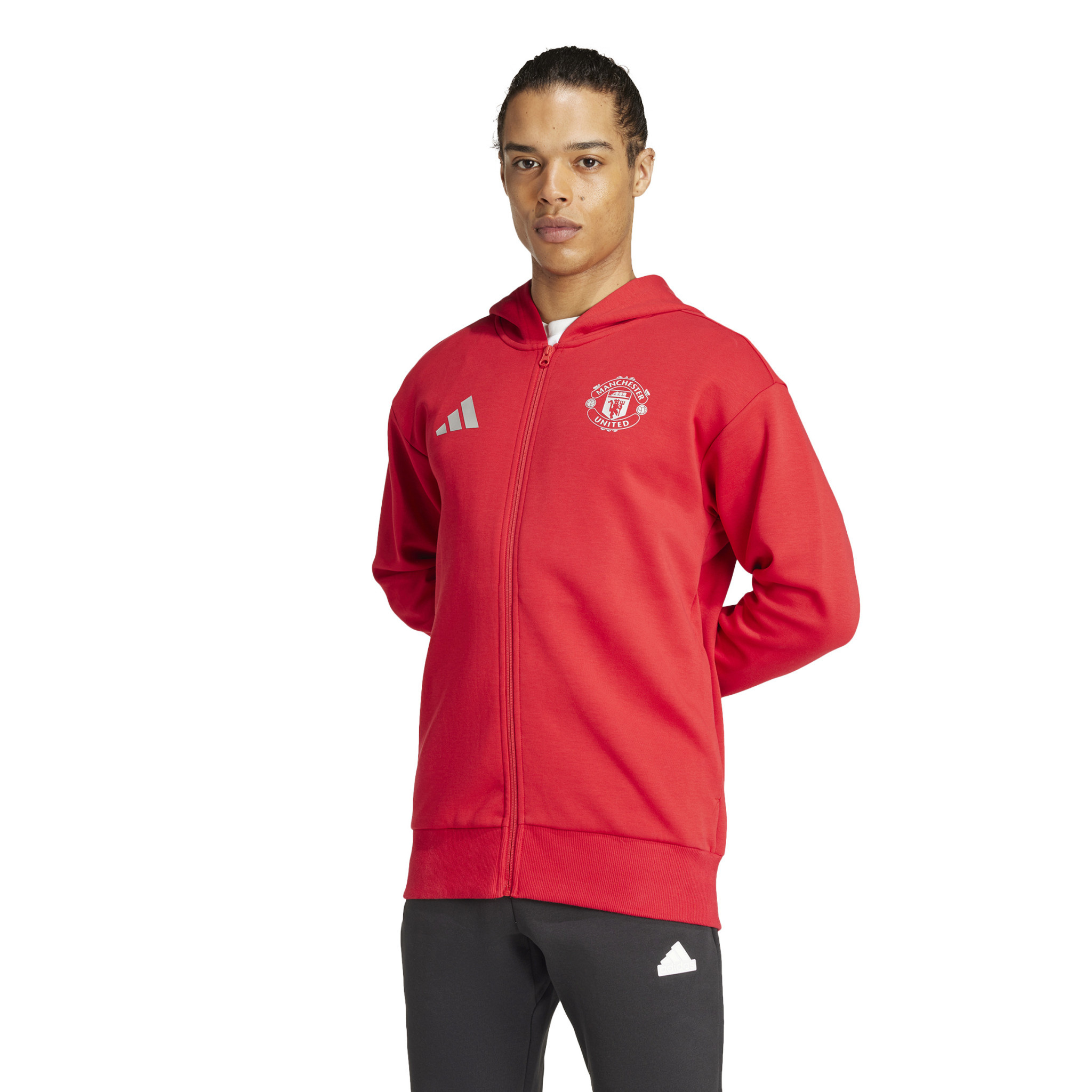 Adidas Manchester United 24/25 Anthem Hooded Jacket - SoccerWorld ...