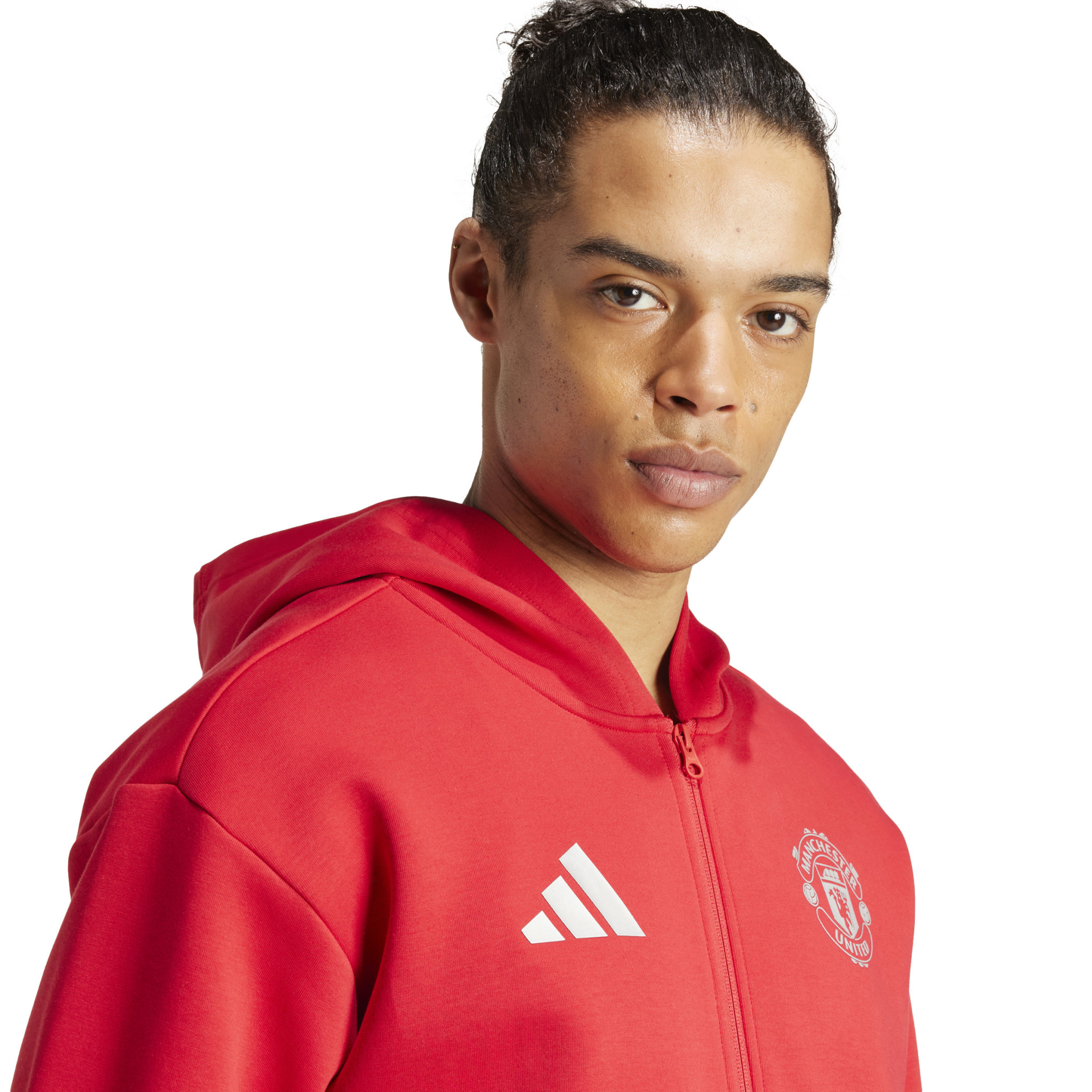 Adidas Manchester United 24/25 Anthem Hooded Jacket - SoccerWorld ...
