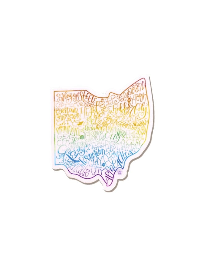Ohio Map Sticker - iluvthatstore.com