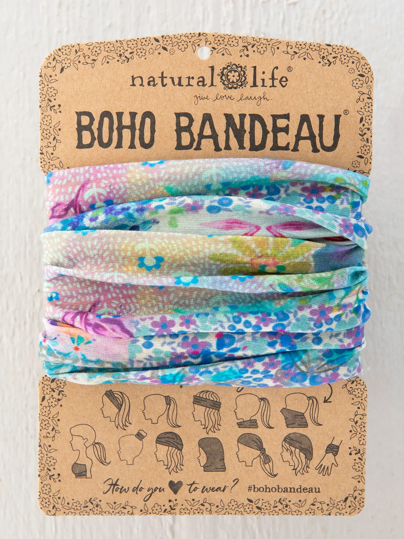 Boho Bandeau - Blue Watercolor Patch - iluvthatstore.com