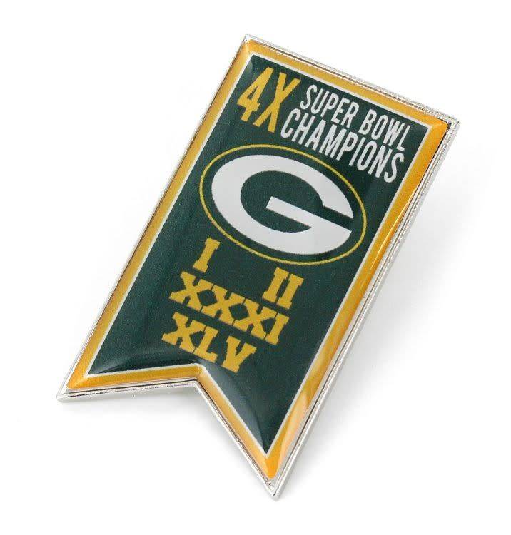 Green Bay Packers Championship Banner Pin - Packerland Plus