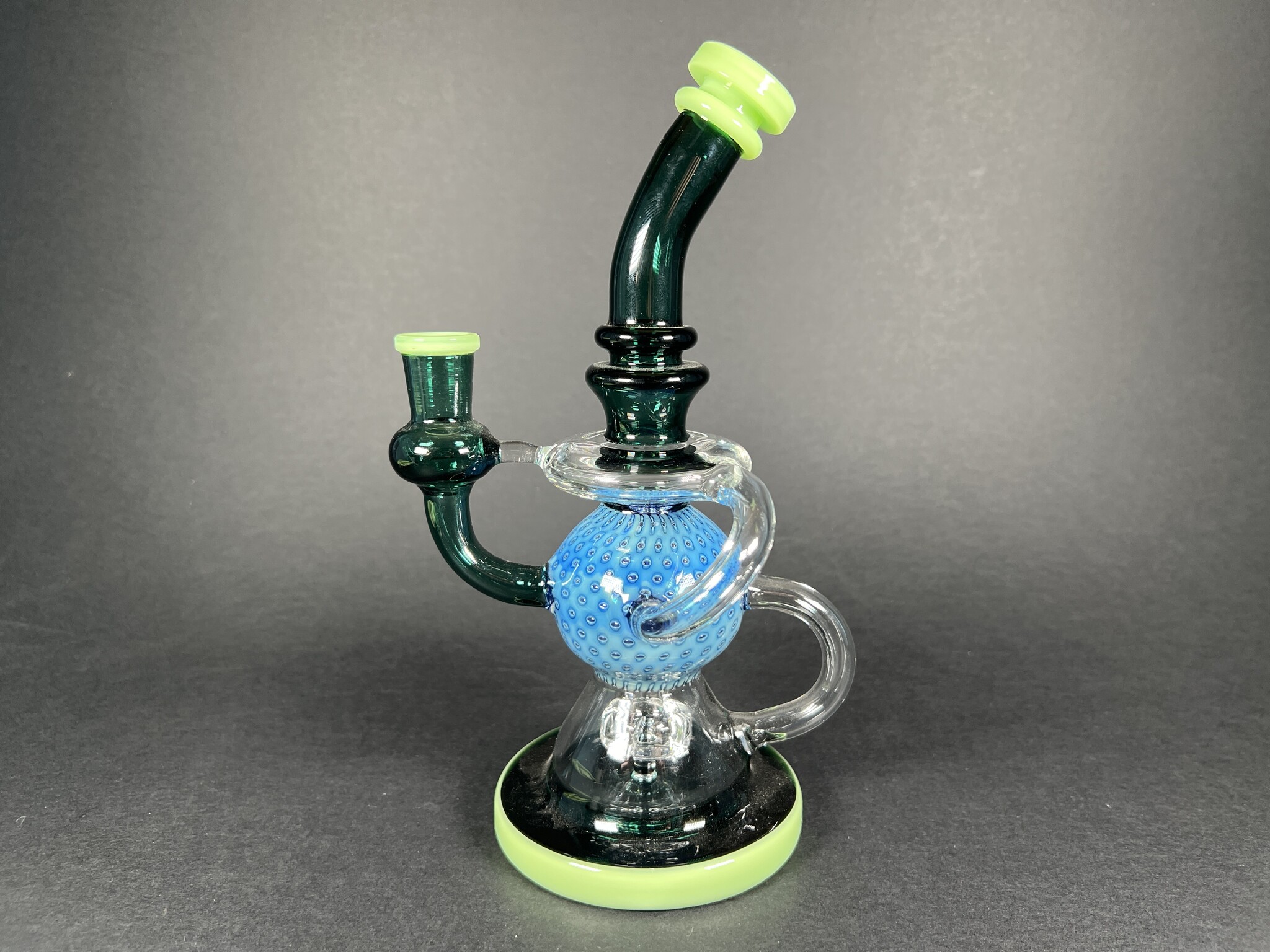 CHV Glass Colored Black Recycler (MB161) - BC Smokeshop