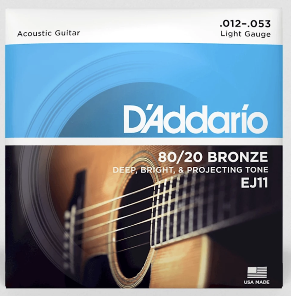 D'addario EJ11 80/20 Bronze .012-.053 Light Gauge - Indy String Theory LLC