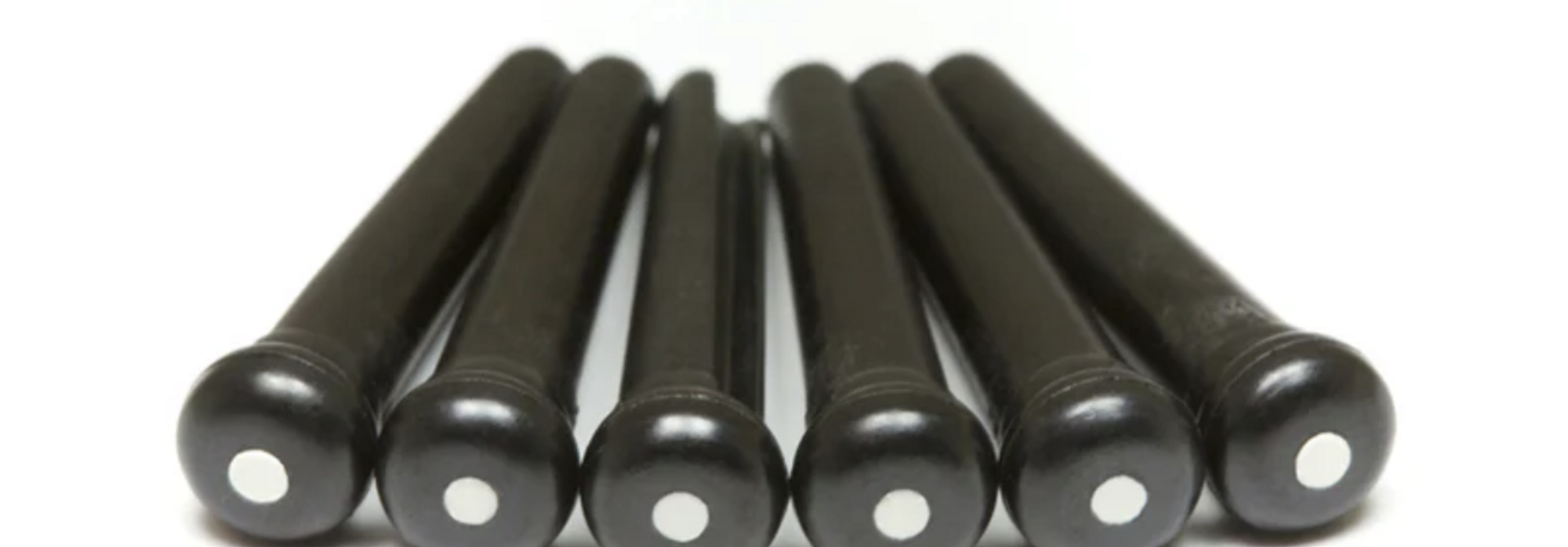 TUSQ by Graph Tech Traditional Bridge Pins 2mm Black / White Dot (6 Pcs ...
