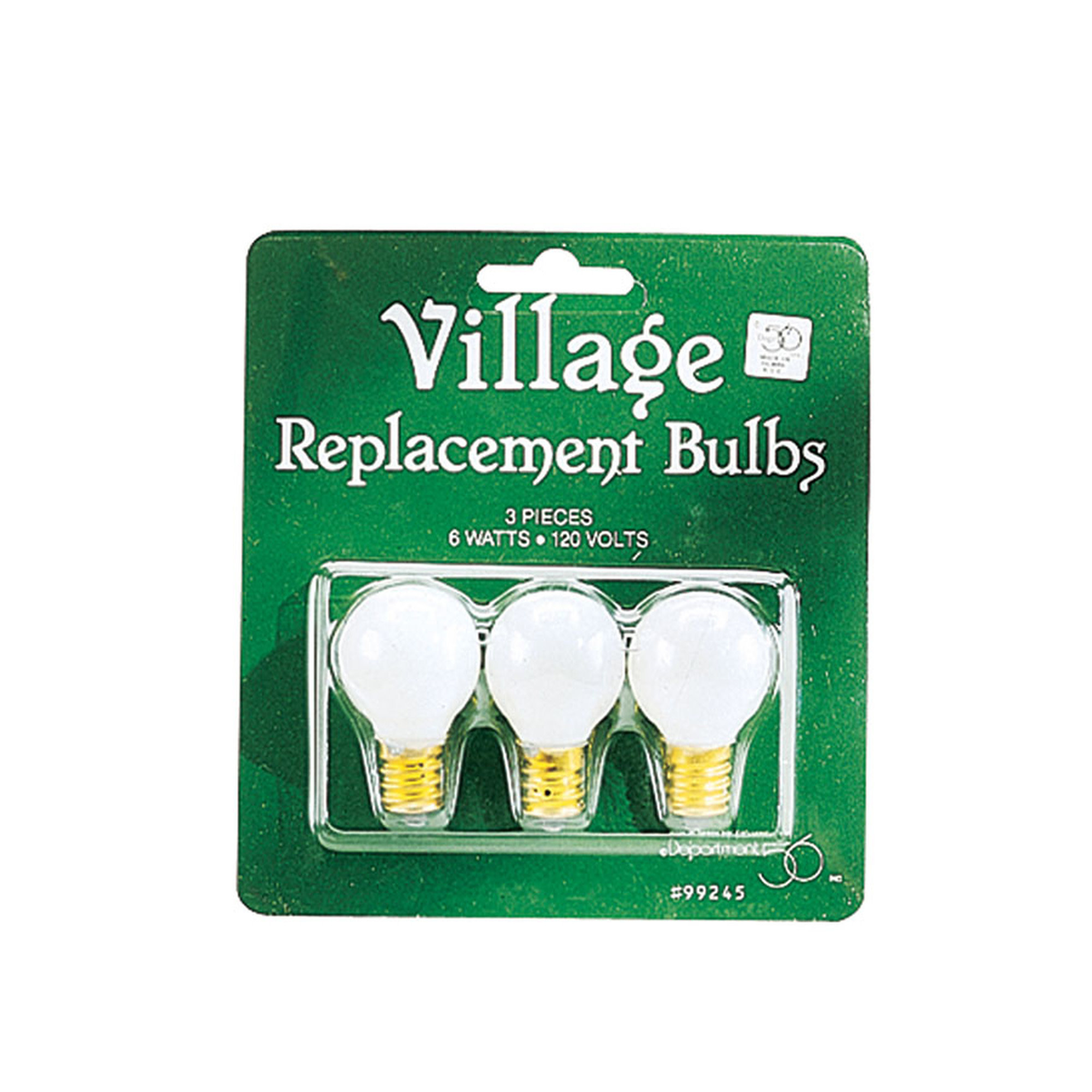 Village Replacement Bulbs 120v-Round Set of 3 - The Christmas Shoppe
