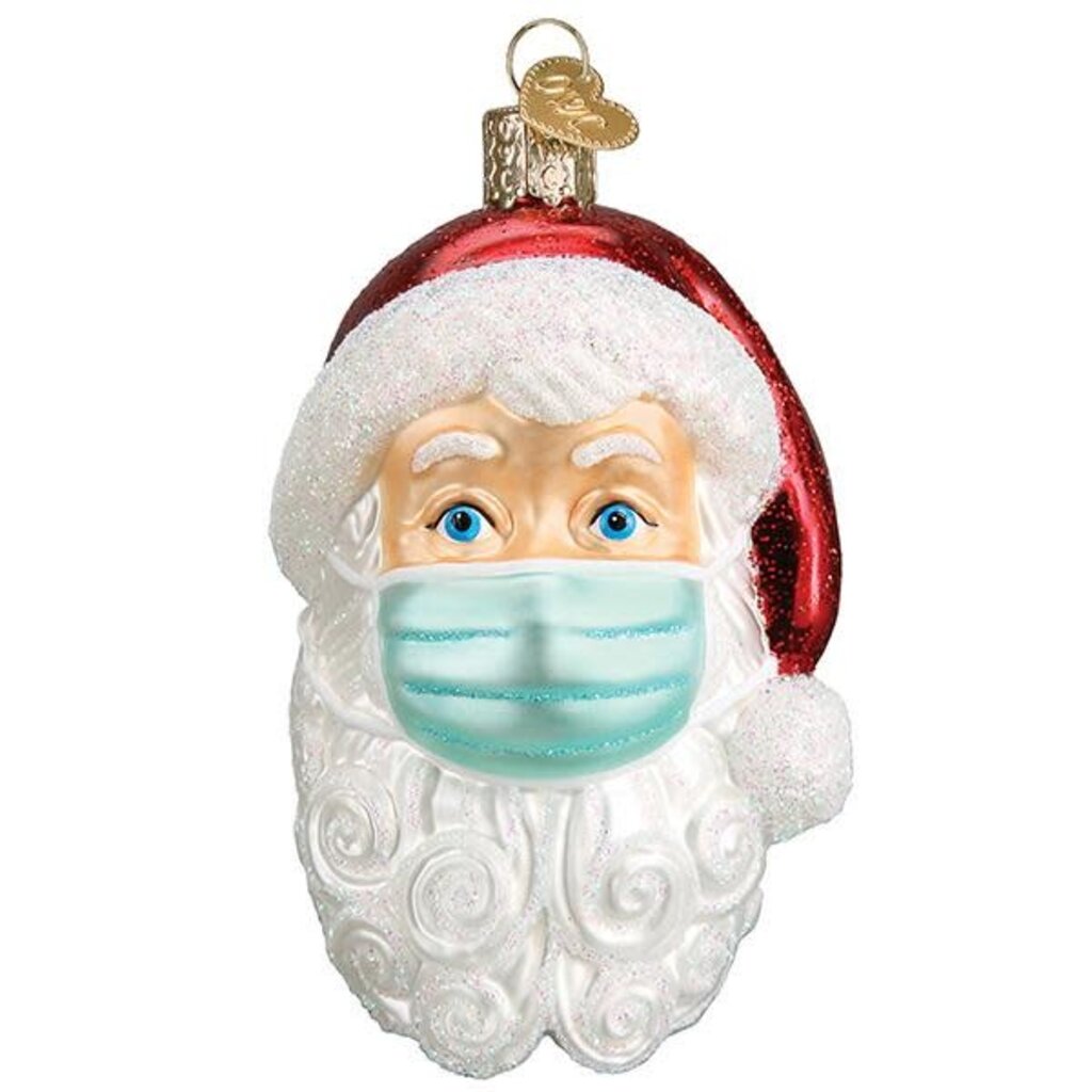 Santa with Face Mask - The Spruce House
