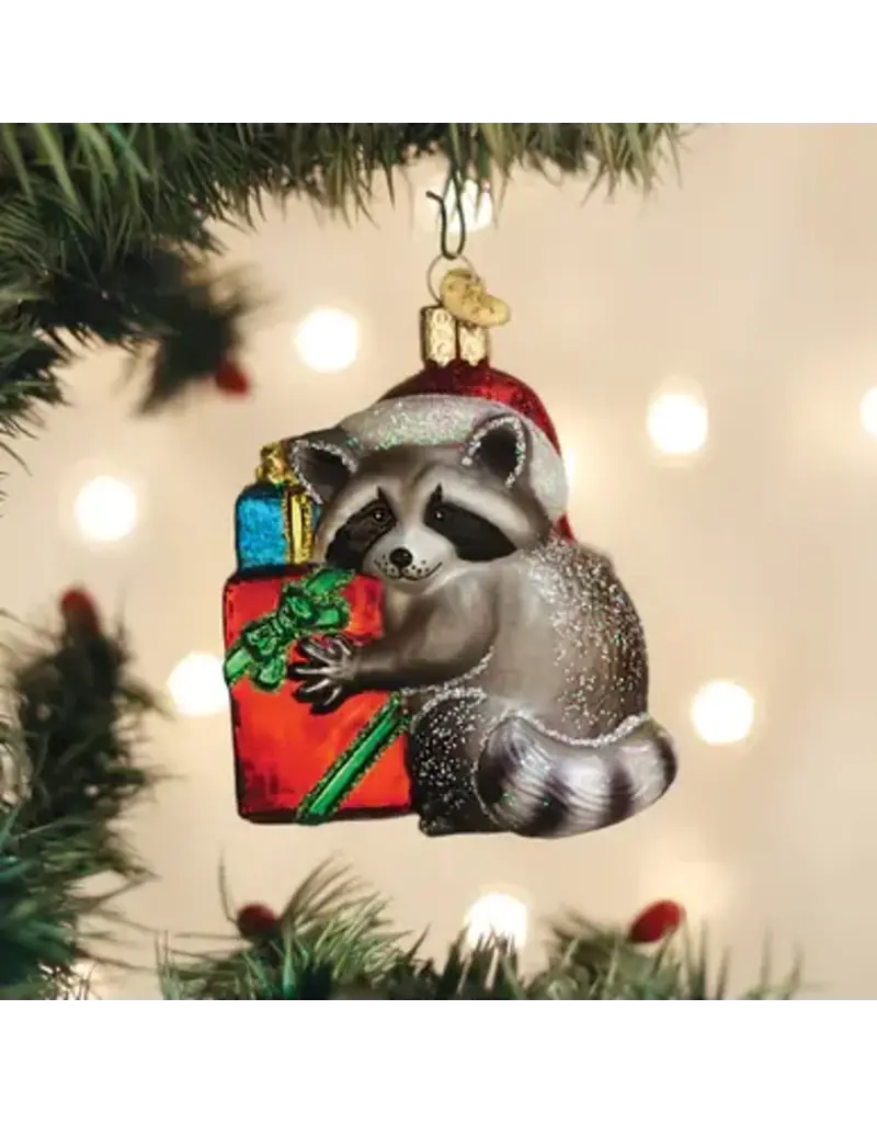Christmas Bandit Raccoon Ornament - The Spruce House