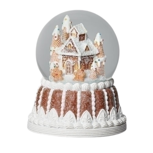Gingerbread House Musical Snow Globe - The Christmas Shoppe