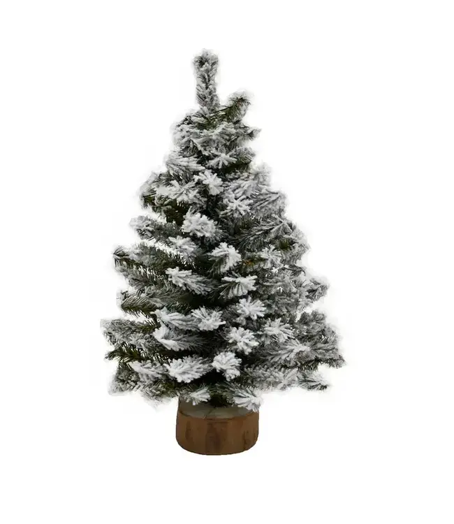 18" Flocked Canadian Pine Tree - The Christmas Shoppe