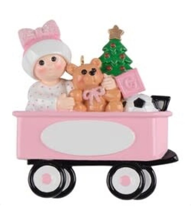 Christmas Baby Wagon Pink - The Christmas Shoppe