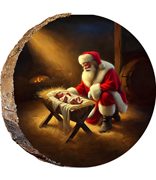 Traditional Kneeling Santa - The Christmas Shoppe