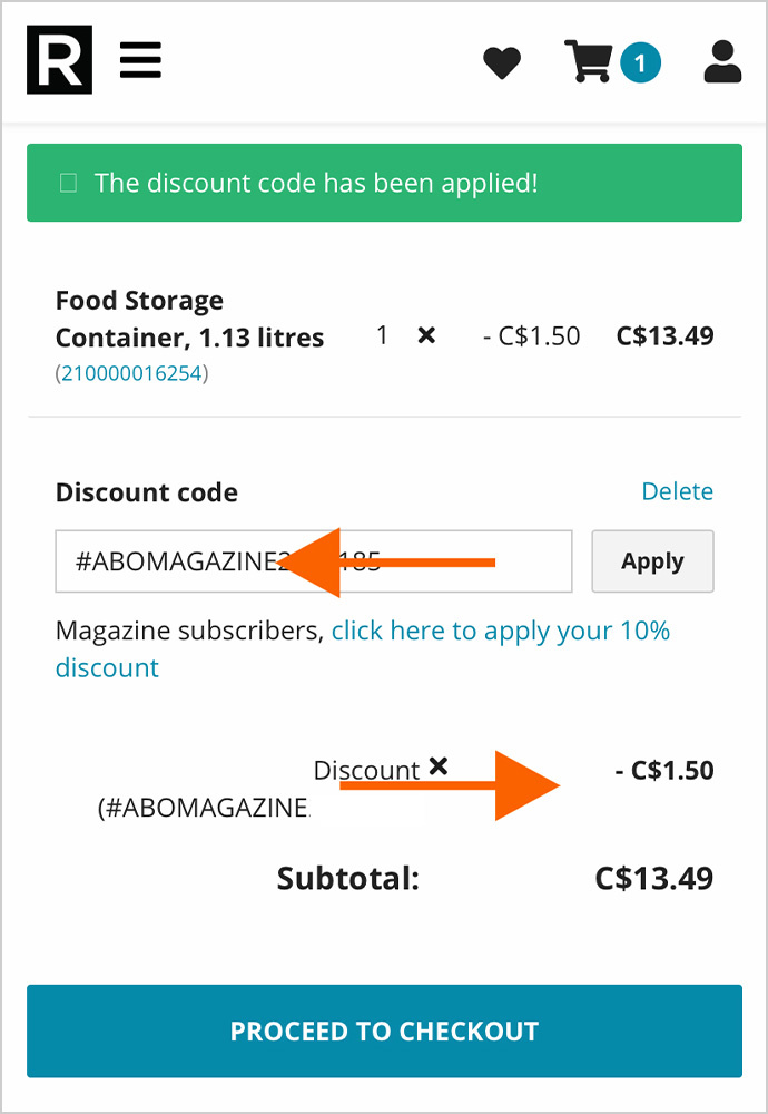 Rebate for magazine subscribers - Boutique RICARDO