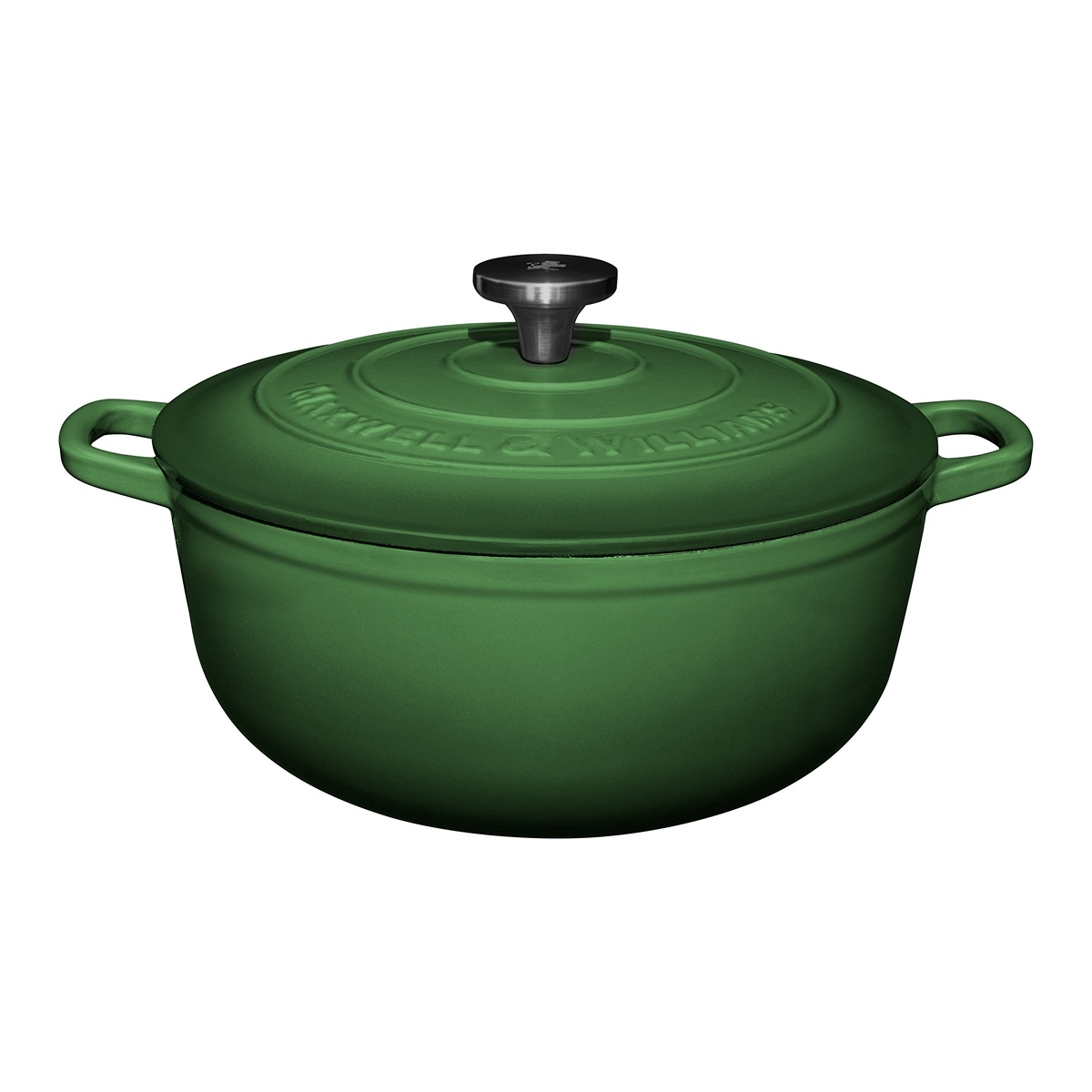 Maxwell & Williams Green Round Cast Iron Casserole 6.2 L / 28 cm ...