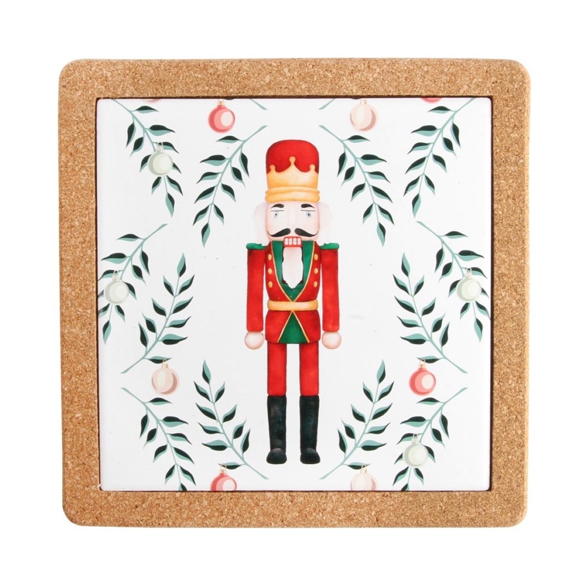 Traditional Nutcracker Ceramic & Cork Trivet - Boutique RICARDO