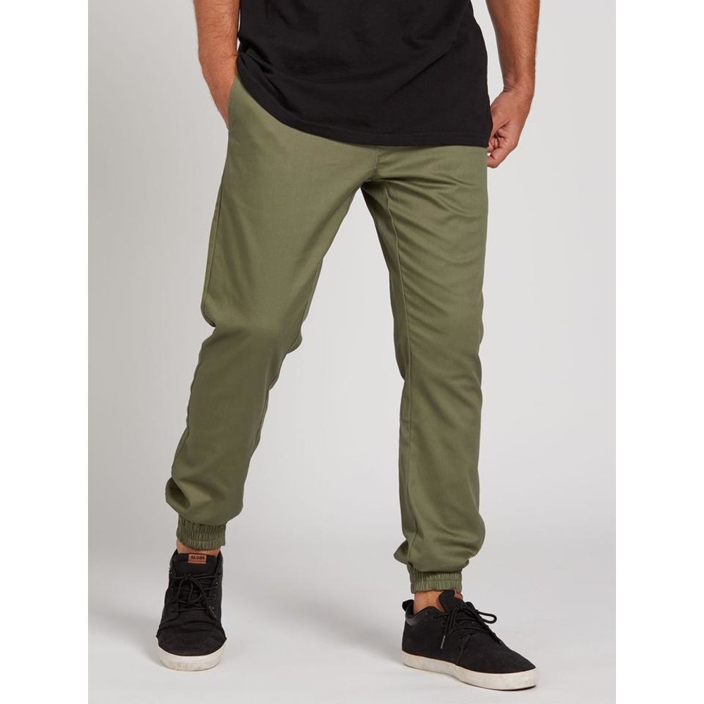 Volcom Men's Frickin Slim Jogger Army Green Combo - Medicine Hat-The ...
